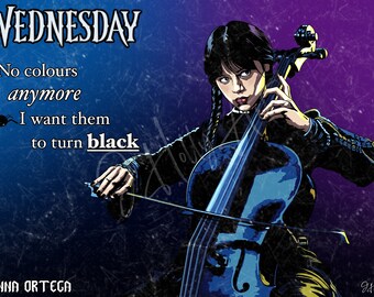 Wednesday Addams Paint It Black - Etsy