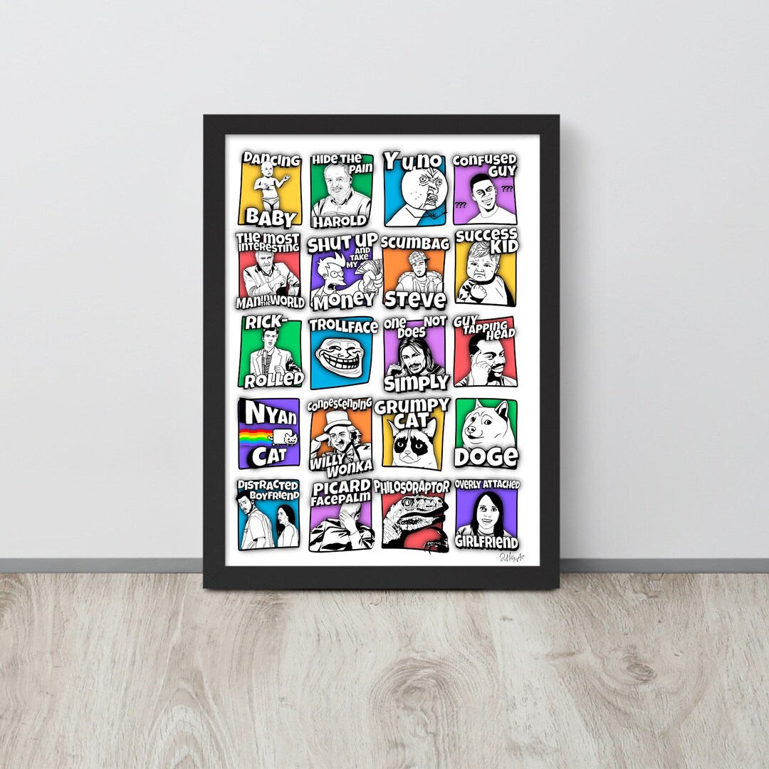 Der meme-meme Kunstdruck Virales Meme Poster - Etsy.de