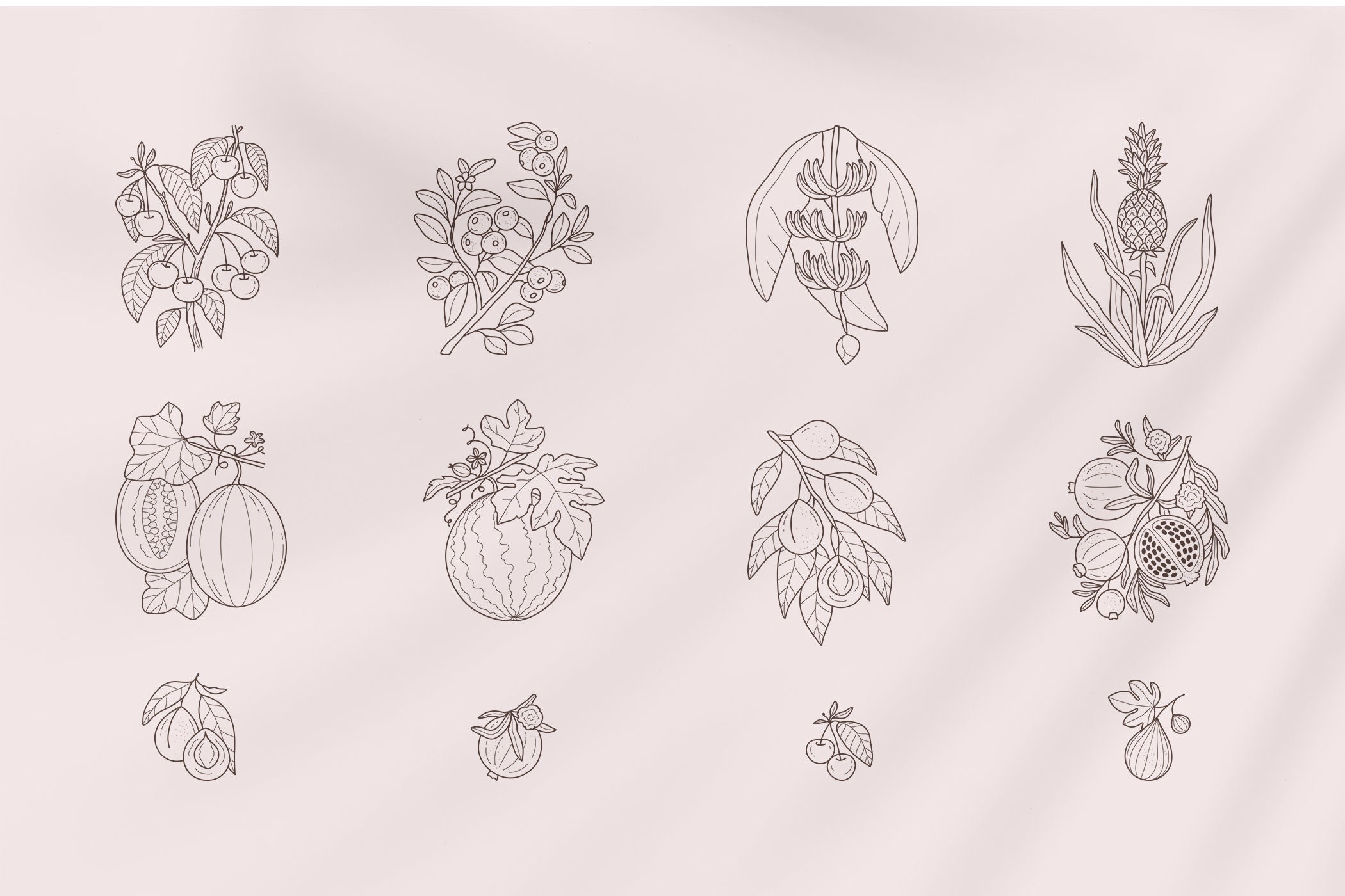 Orchard Digital Clipart Collection, Set of Logo Templates and ...