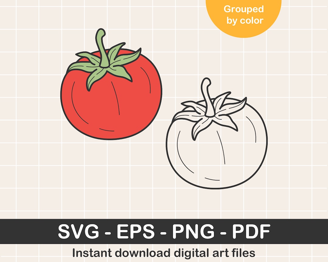 Tomato Svg File. Instant Download Png, Pdf, Eps. Original Digital ...