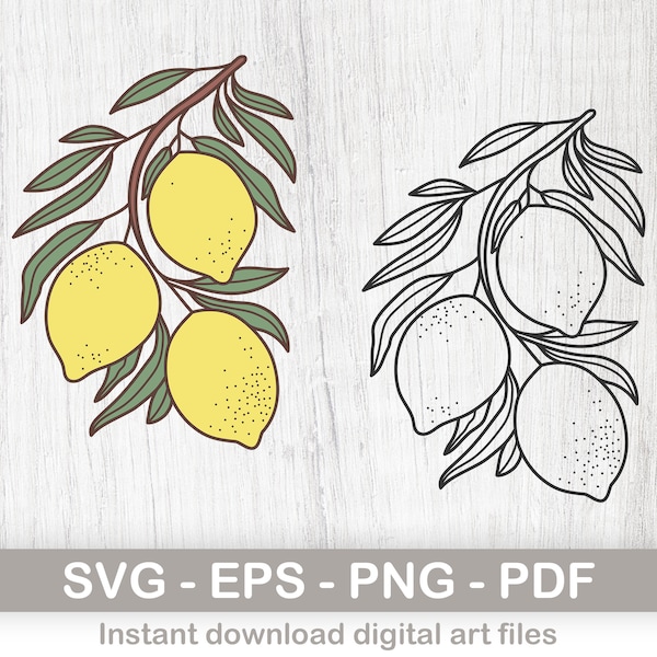 Lemon Svg - Etsy