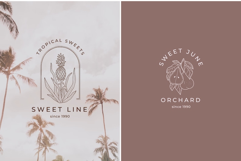 Orchard Digital Clipart Collection, Set of Logo Templates and ...