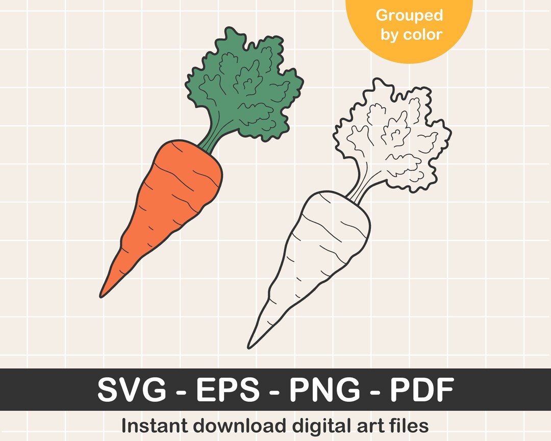 Carrot Svg File. Instant Download Png, Pdf, Eps. Original Digital ...