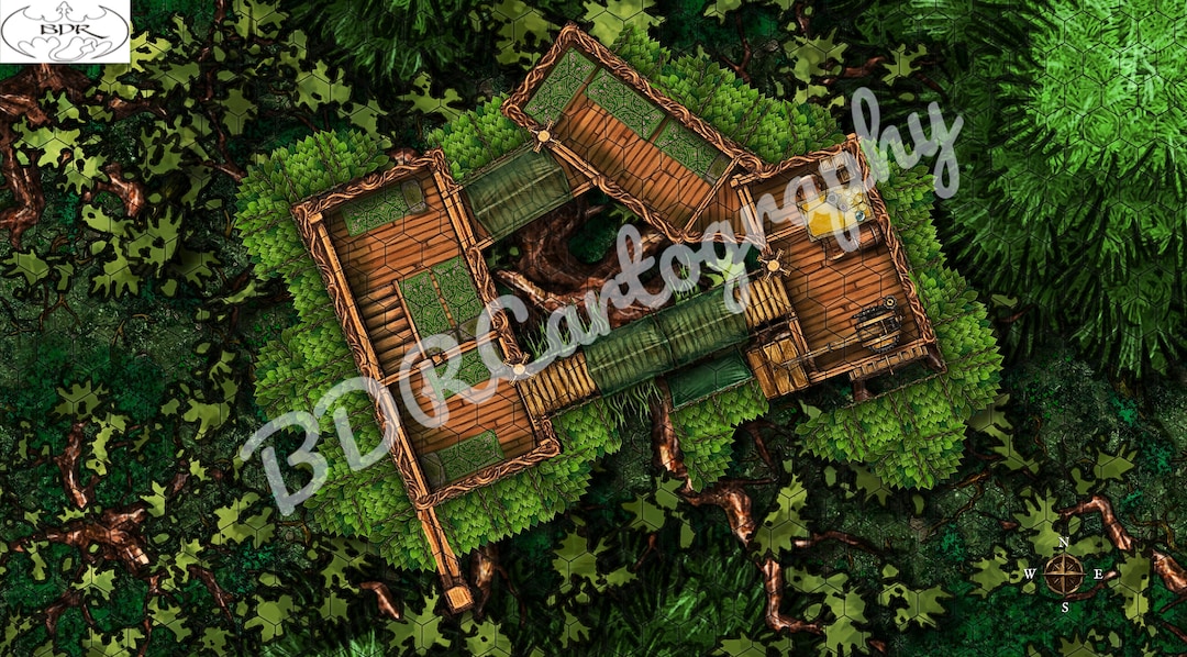 Tree Top Overlook Dnd Digital Battle Map - Etsy