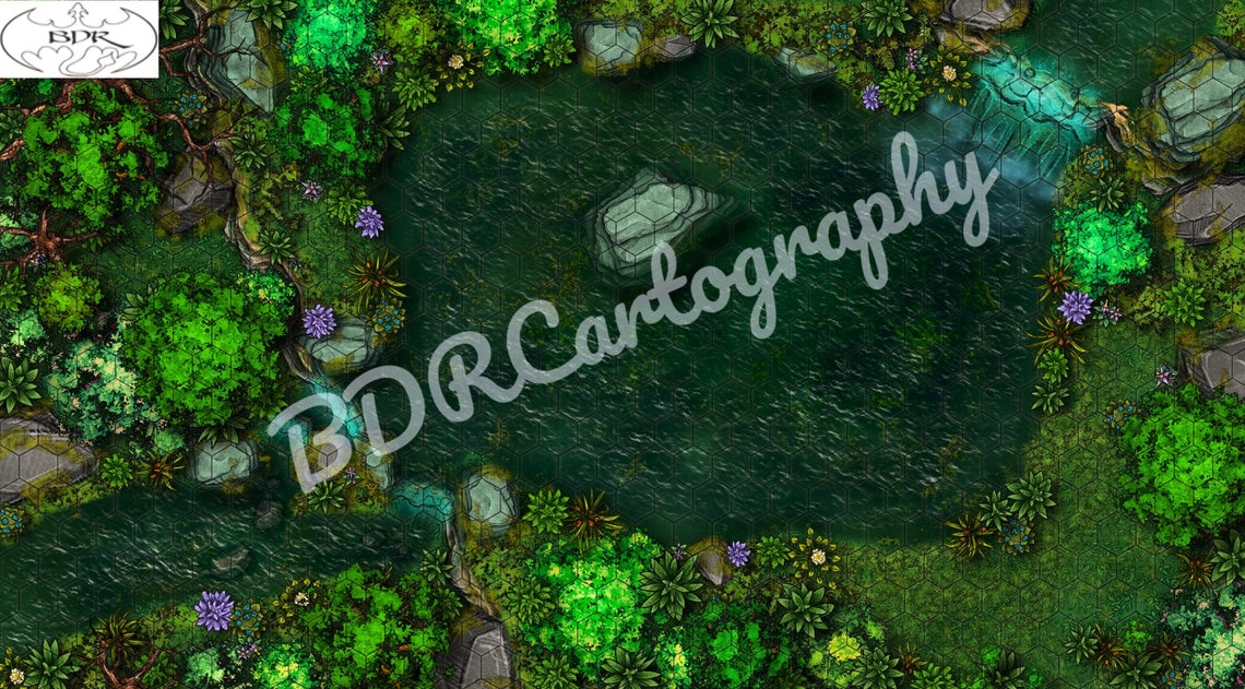 Woodland Pool Dnd Digital Battlemap - Etsy