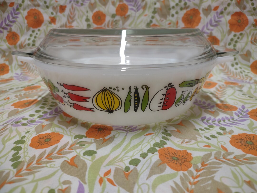 Vintage JAJ Pyrex Casserole Dish With Lid in Harvest Decor / JAJ 509 ...