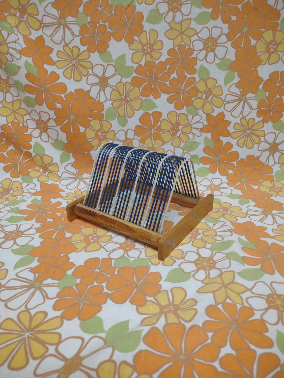 Vintage Vinyl Rack Records Stand Vintage Record Holder Wooden Record ...