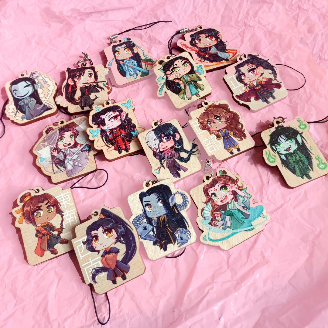 Wooden keycharms / tgcf xie lian Feng Xin Mu qing Pei Ming Quan Yi Zhen ...