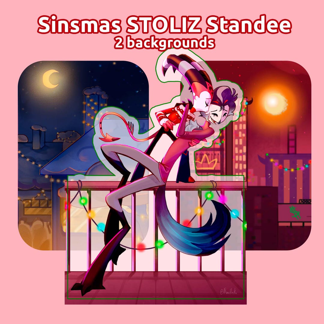 PRÉCOMMANDE SINSMAS (arrive en mai) Helluva Boss Acrylique 2 pièces Standee / Stolas x Blitzo ...