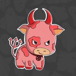 Spooky Cow Sticker Set - Etsy