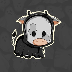 Spooky Cow Sticker Set - Etsy