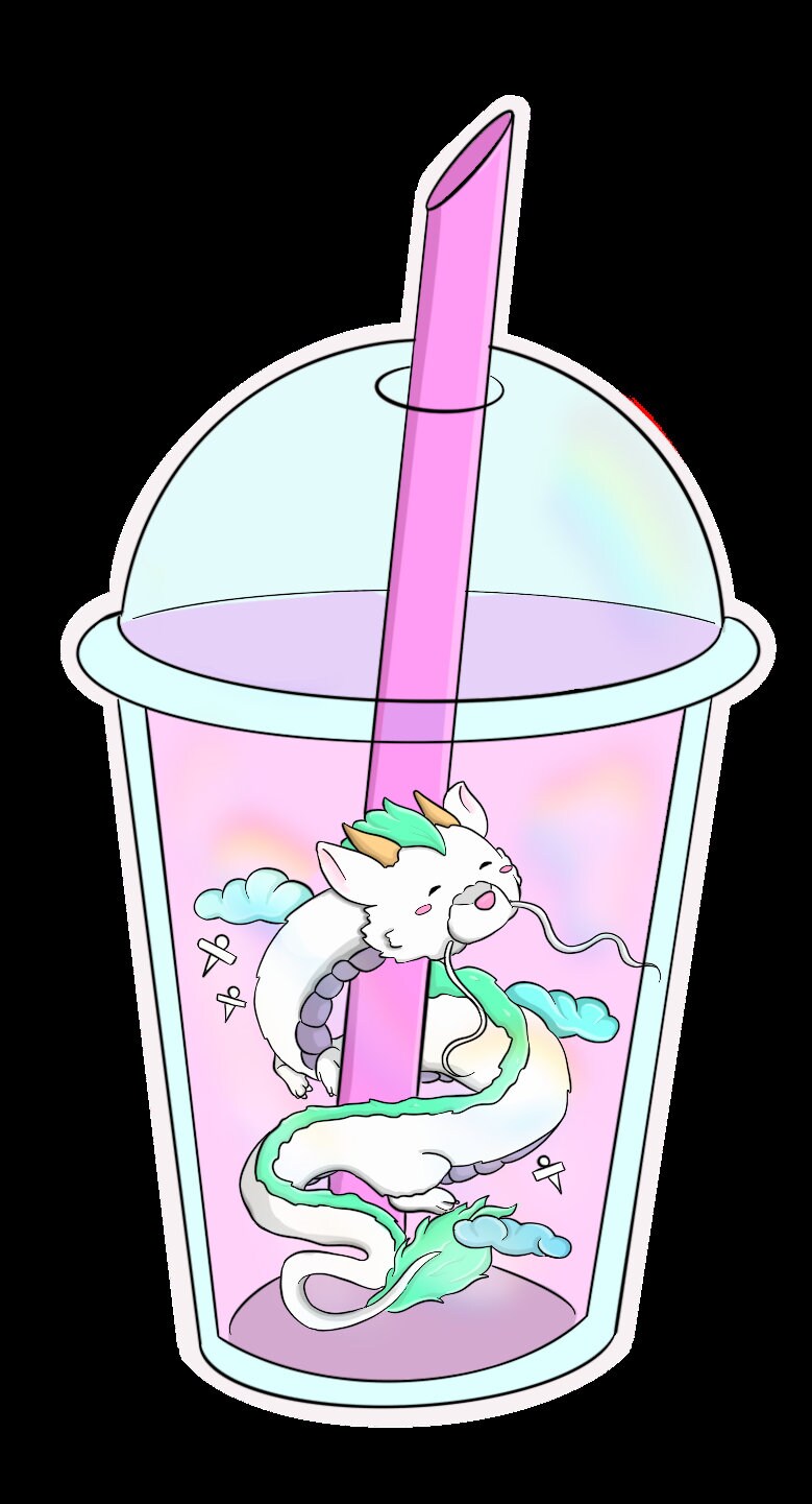 Dragon Boba Sticker - Etsy