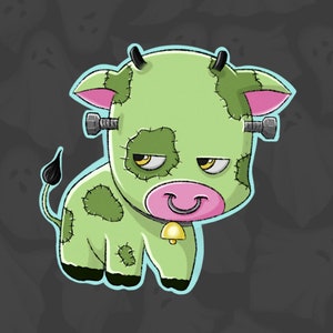 Spooky Cow Sticker Set - Etsy