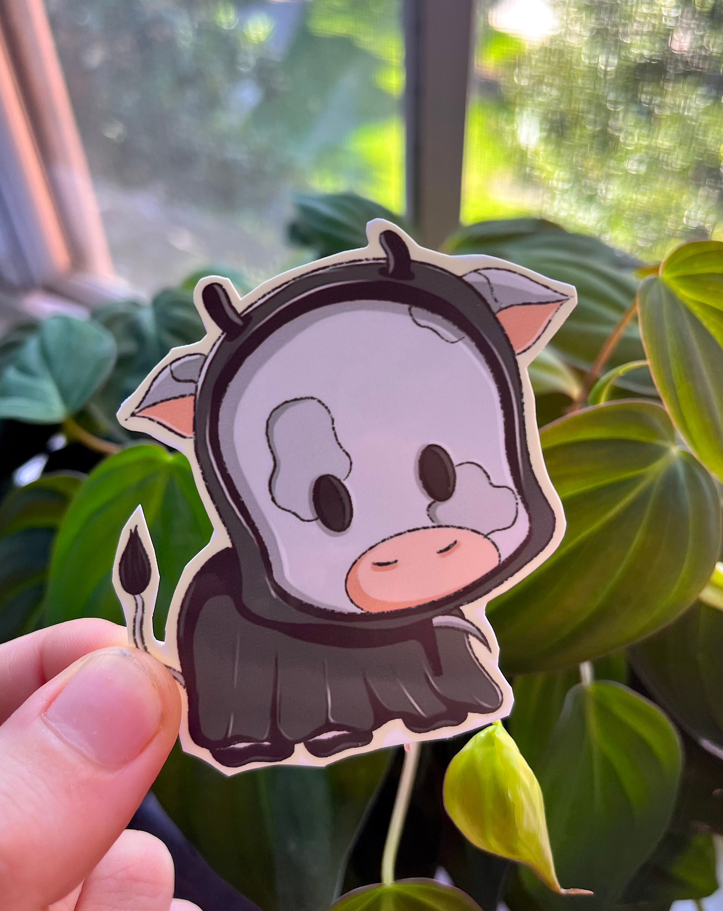 Grim Reaper Cow Sticker - Etsy