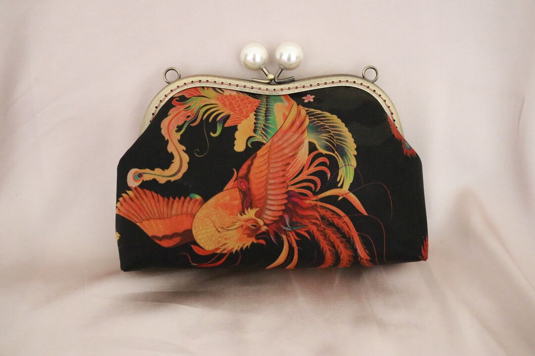 Handmade Phoenix Tea Silk Handbag Original Design Oriental - Etsy