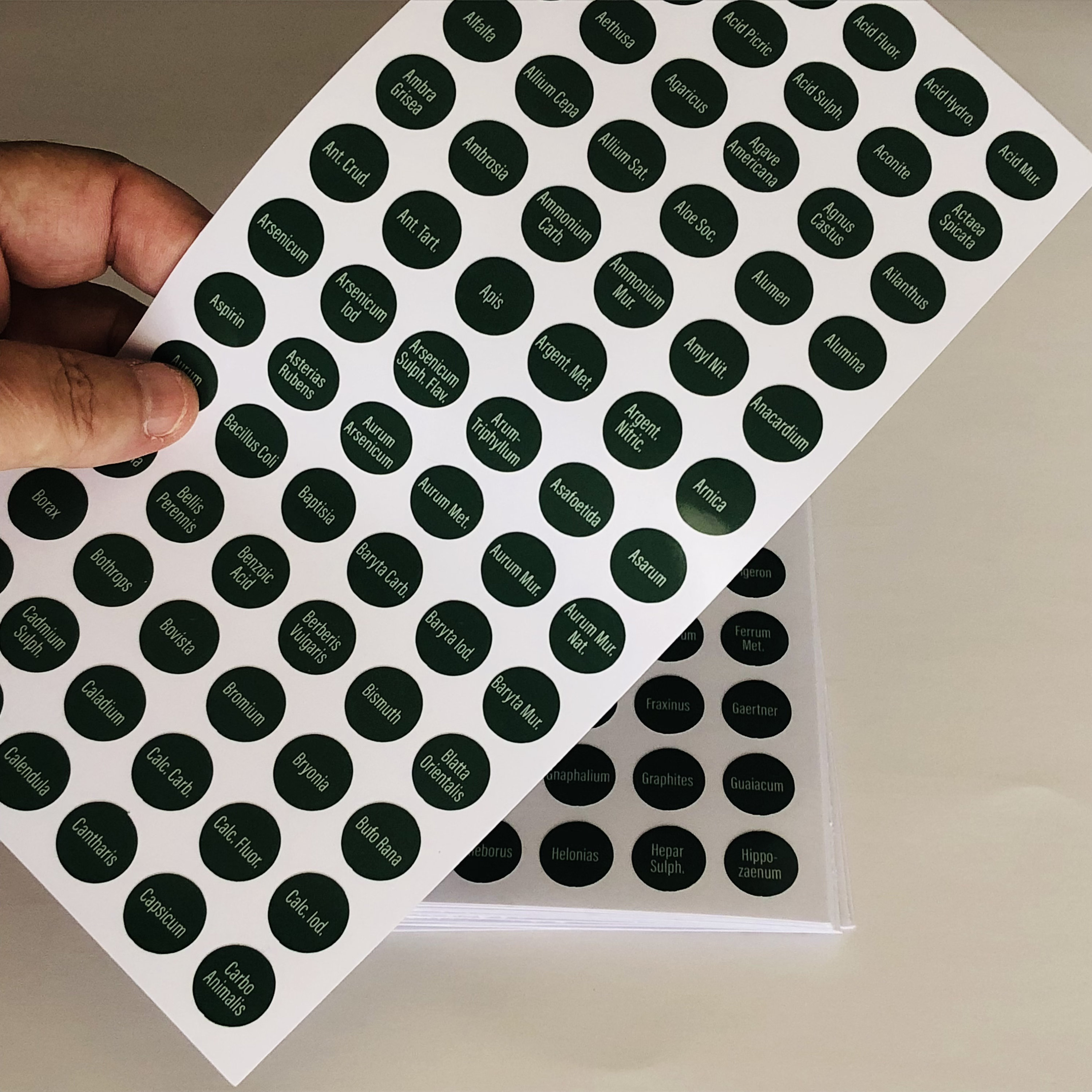 78 Customisable Homeopathy Cap Labels | 13mm Dia Circular | Personalise ...