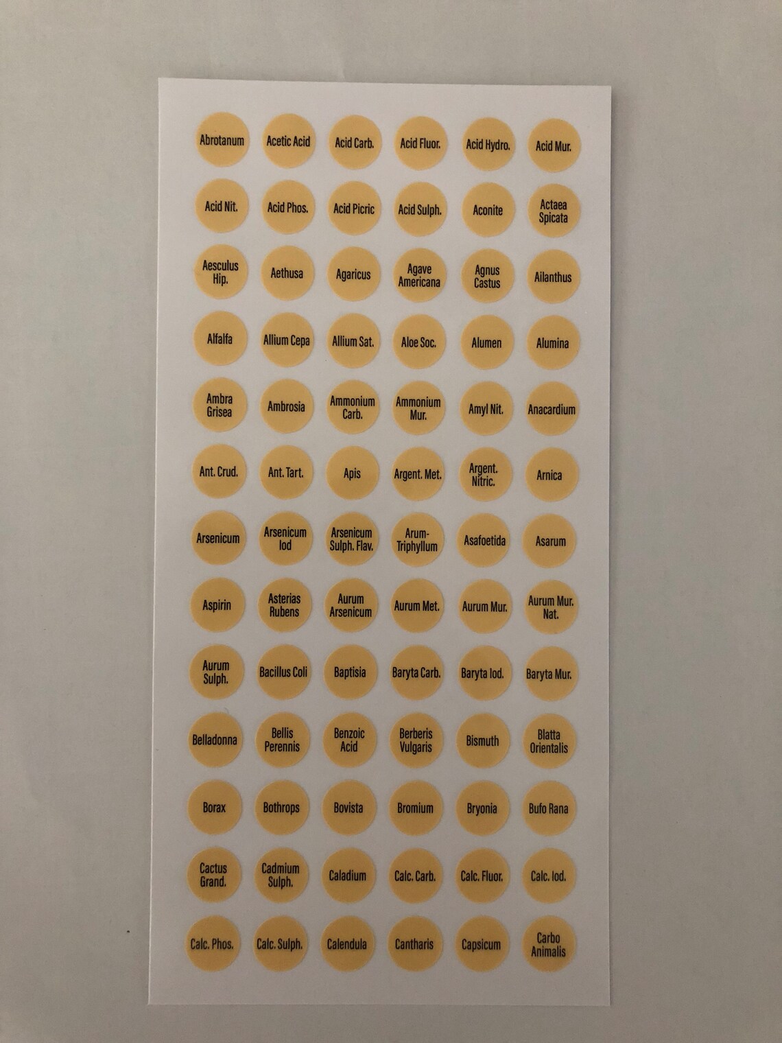 78 Customisable Homeopathy Cap Labels 13mm Dia Circular Personalise ...