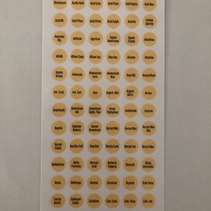 78 Customisable Homeopathy Cap Labels | 13mm Dia Circular | Personalise ...