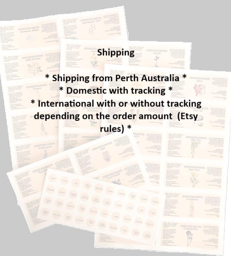 Customisable Homeopathic Product Labels | Set of 30 87mm X 35mm + 13mm ...