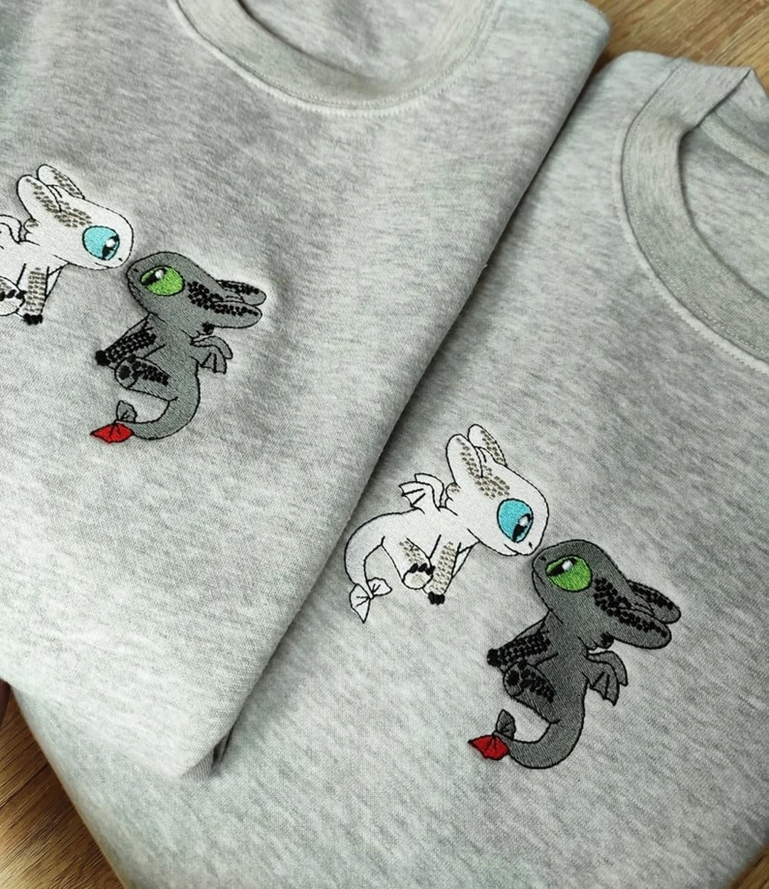 Toothless, Light Furry Couple Sweater, Cartoon Sweatshirts, Embroidered ...