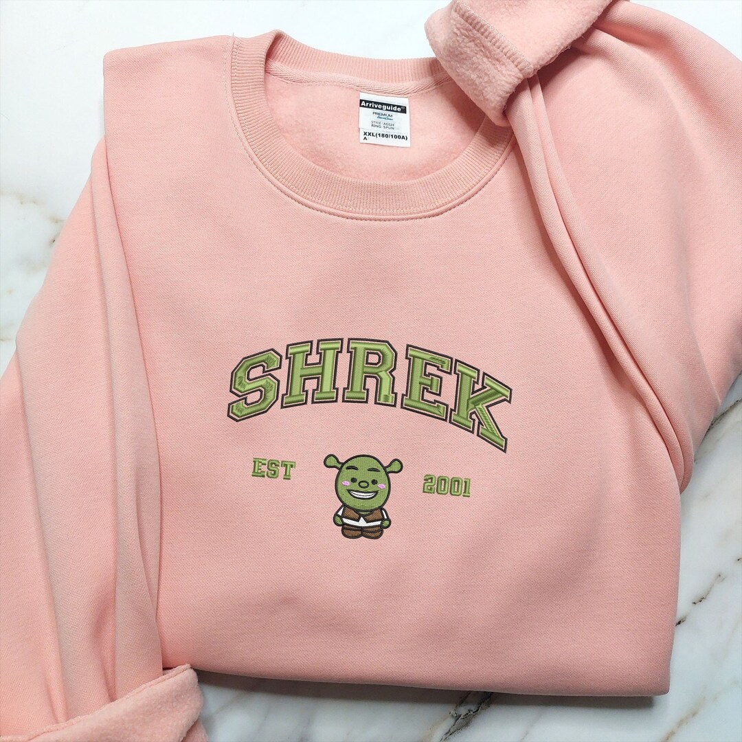 Shrek Sweater Cartoon Embroidered Sweatshirts Trending - Etsy