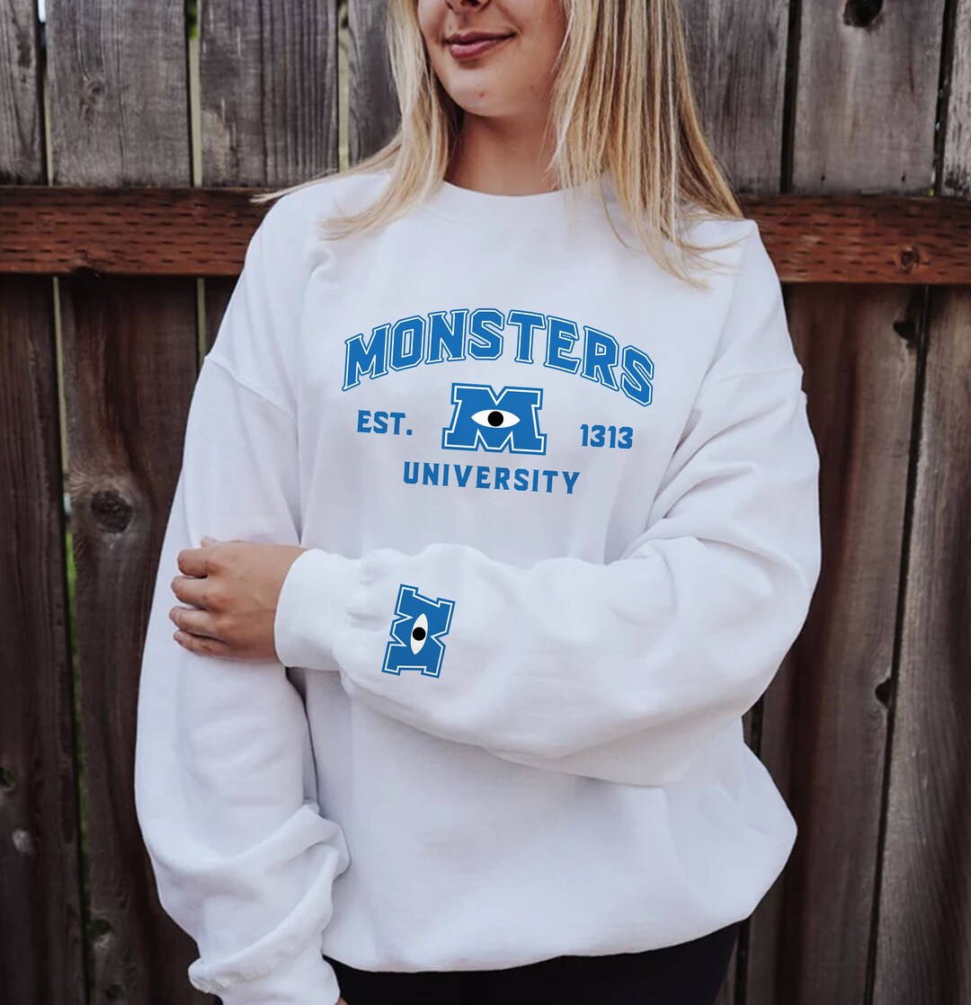 Monster's University Sleeve Print Sweatshirts, Trending Crewneck ...