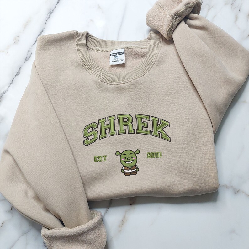 Shrek Sweater Cartoon Embroidered Sweatshirts Trending - Etsy
