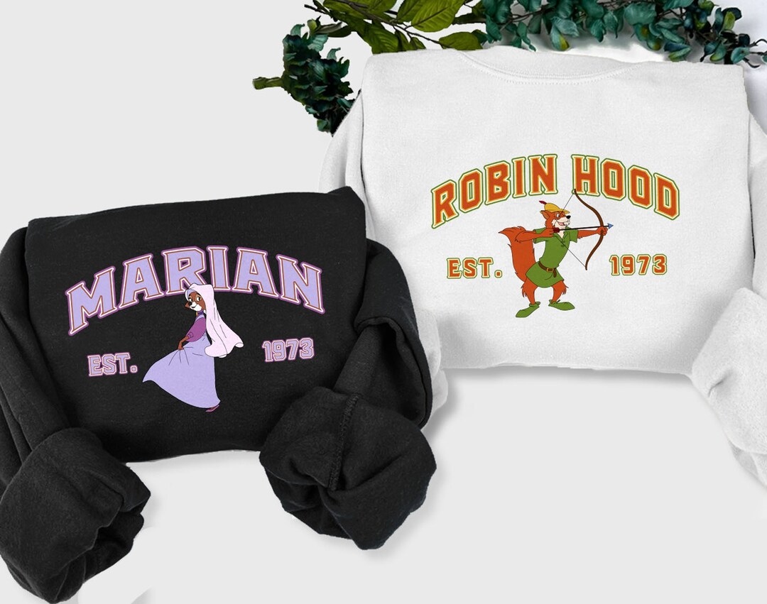 Robin Hood and Marian Sweatshirts, Characters Shirt, Couple Shirt ...