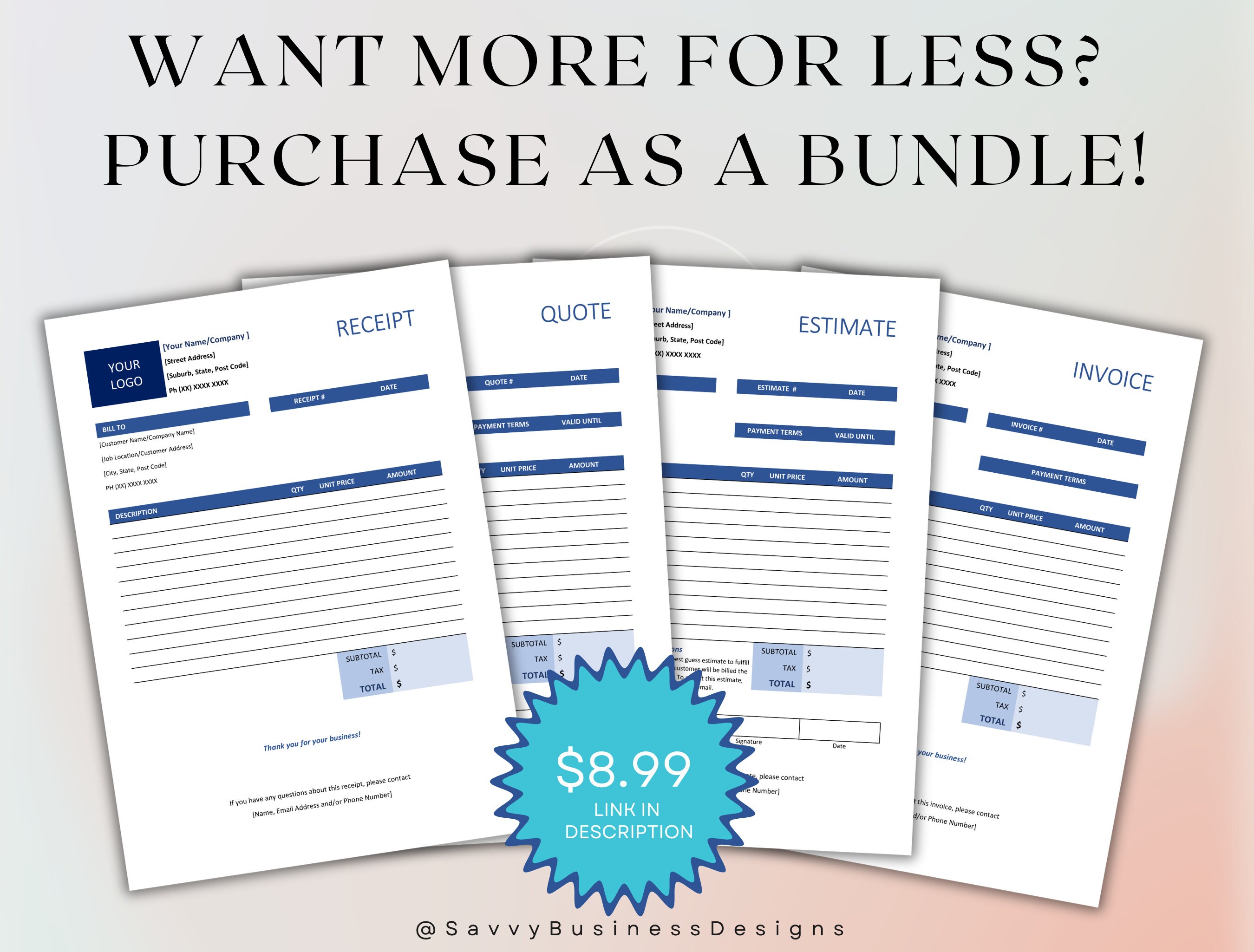 Job Quote Template for Excel PDF Editor Acrobat Reader. Quote Template ...