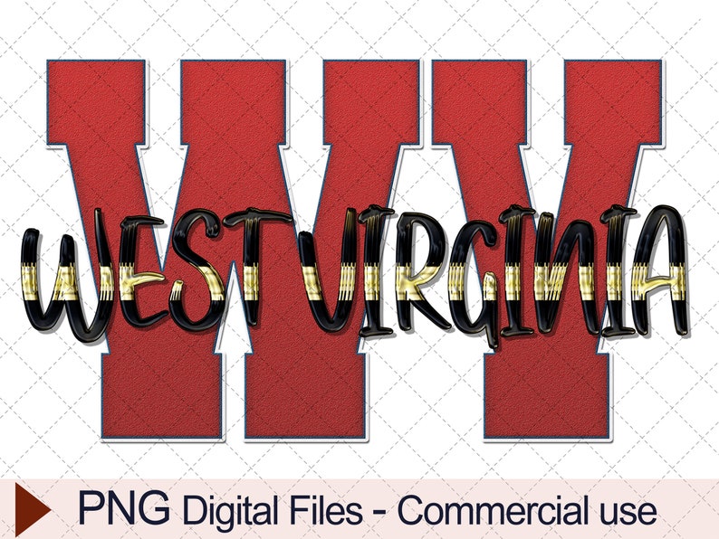 West Virginia Design Png West Virginia Sublimation Png - Etsy