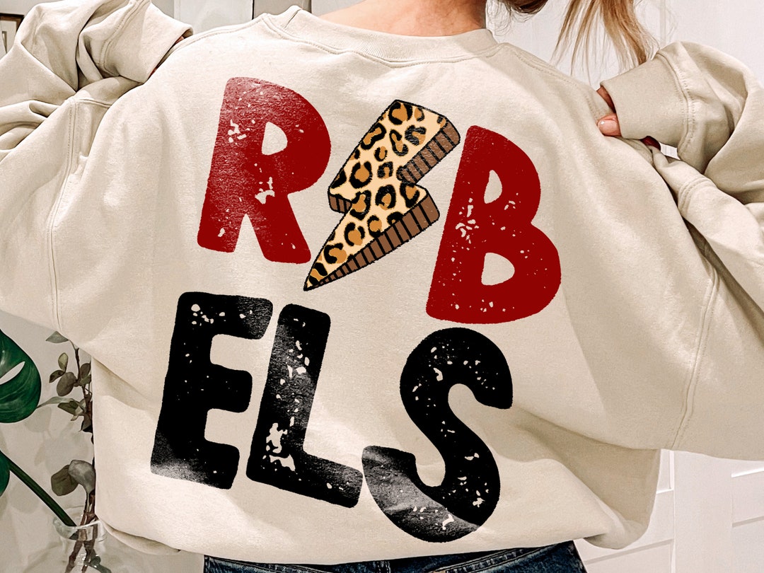 Rebels Game Day Distressed Png , Rebels Lightning Design, Rebels Sport ...