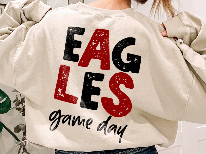 Eagles Game Day Distressed Png Eagles Lightning Design - Etsy