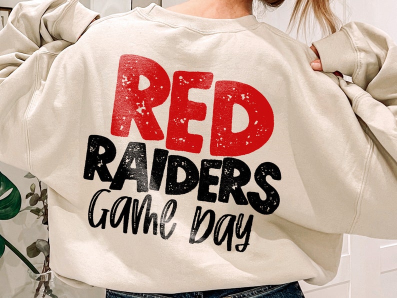 Red Raiders Game Day Distressed Png , Red Raiders Lightning Design, Red ...