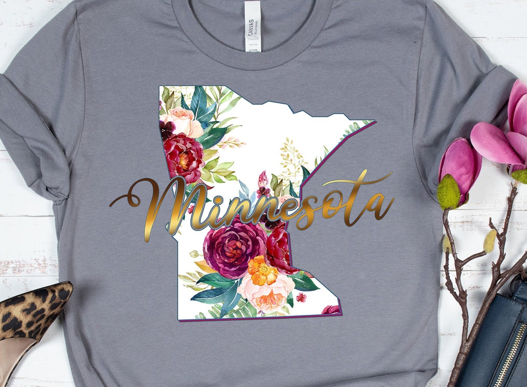 Minnesota MN Colorful Design Png, Watercolor Flower Minnesota Png ...