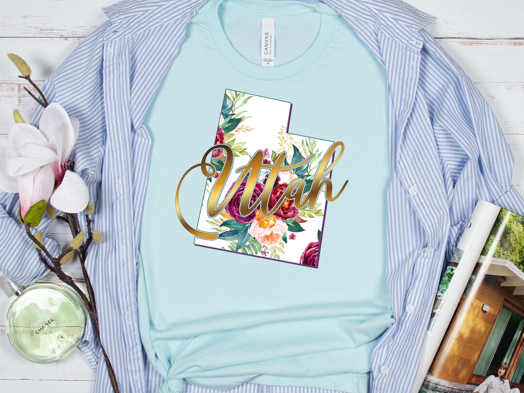Utah UT Colorful Design Png Utah Watercolor Flower Png - Etsy