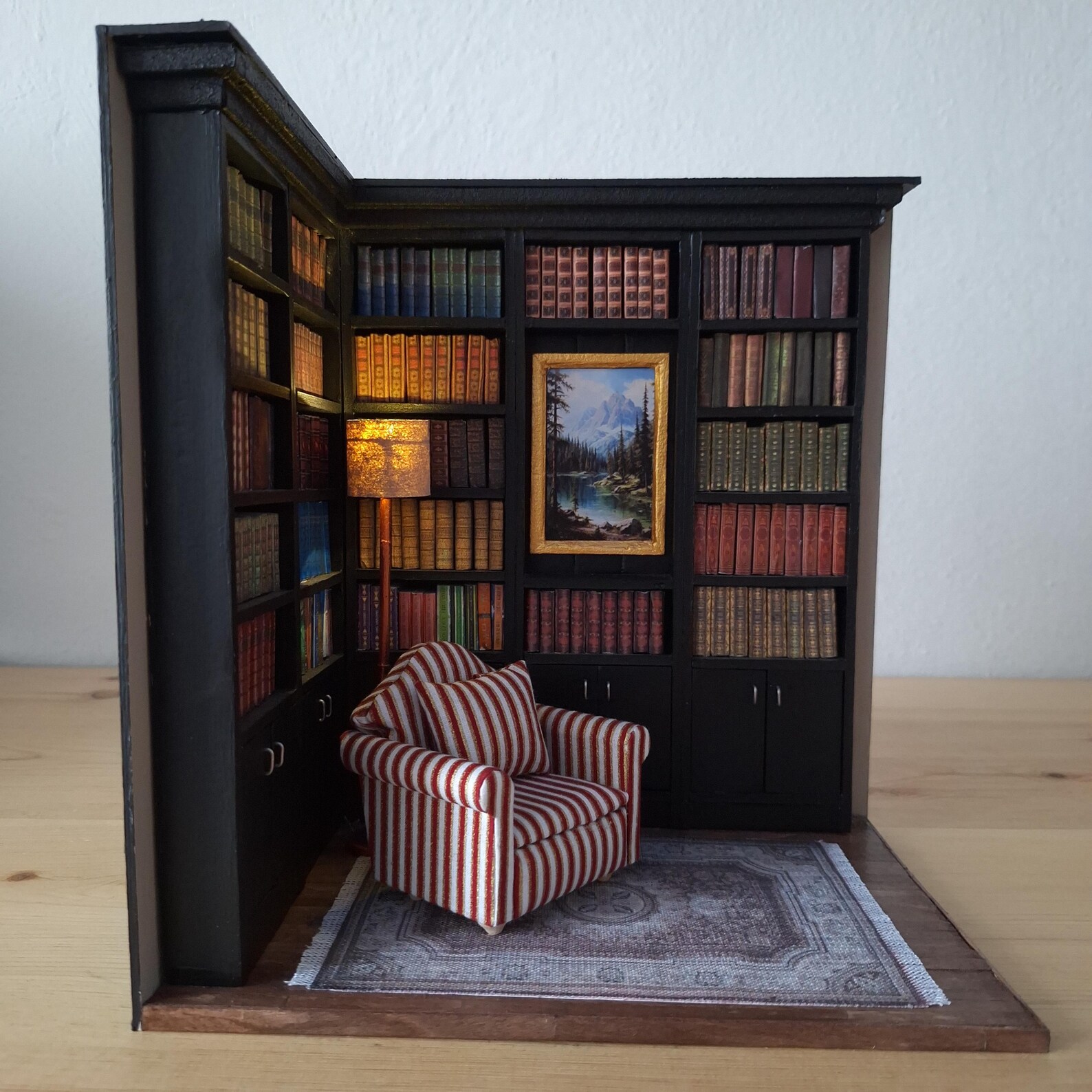 Library Diorama, Room Book Nook Kit, Book Nook Inserts, Book Shelf ...
