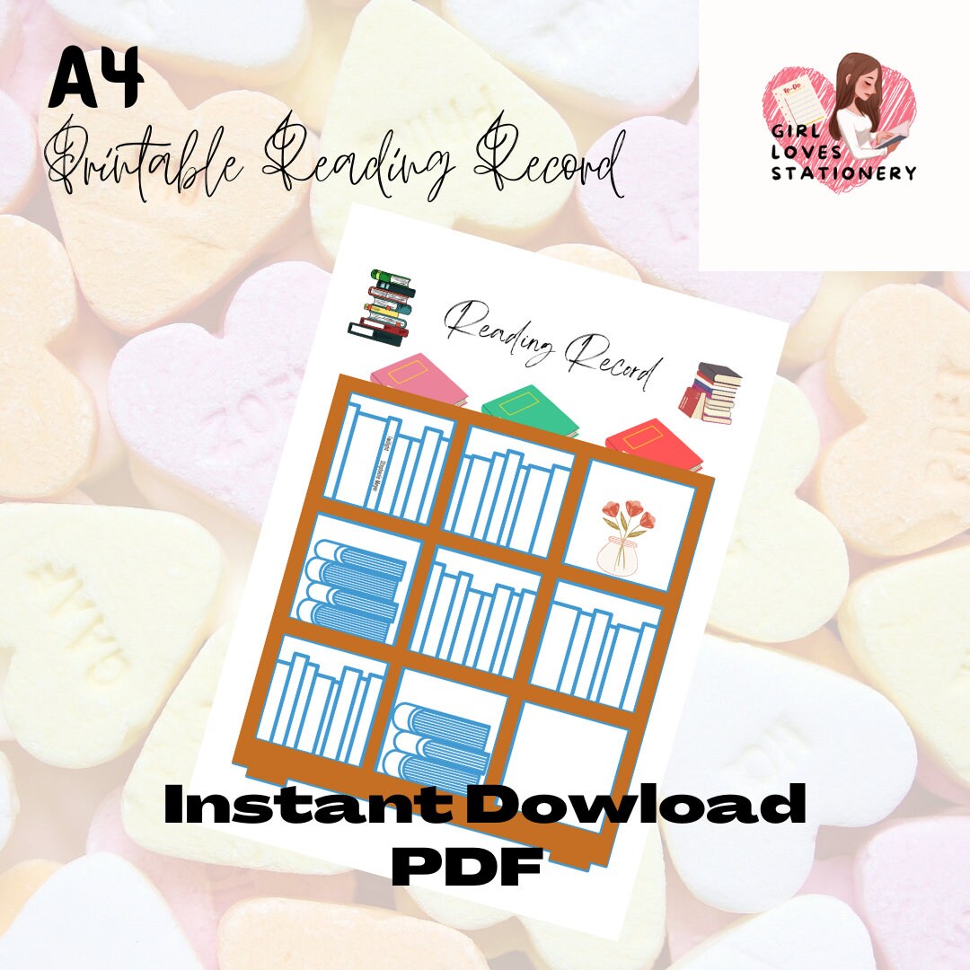 Printable Reading Tracker: Goodreads Tracker, Books to Read, Book List ...