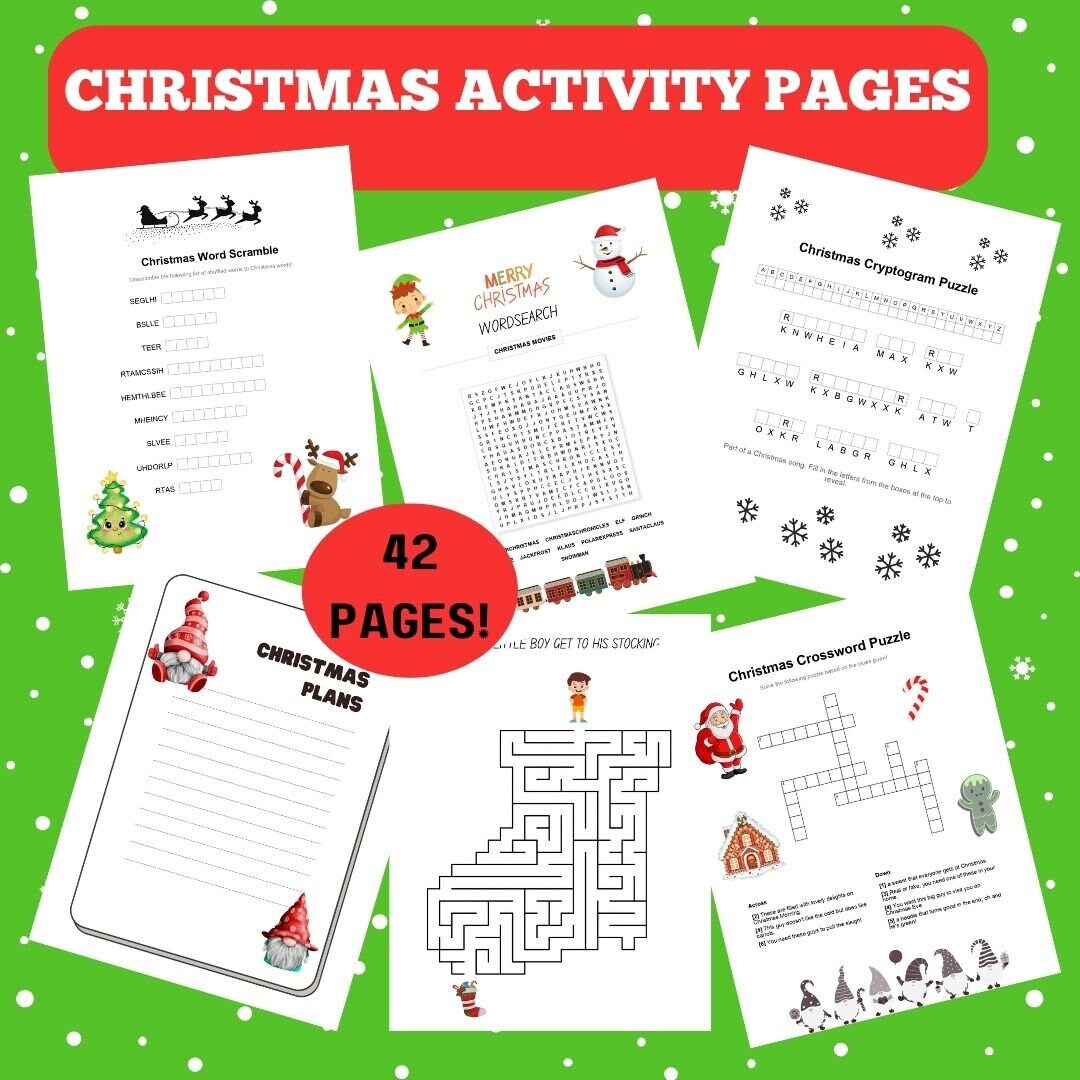 Mindful Children's Christmas Activity Book: Kid's Activities, Christmas ...