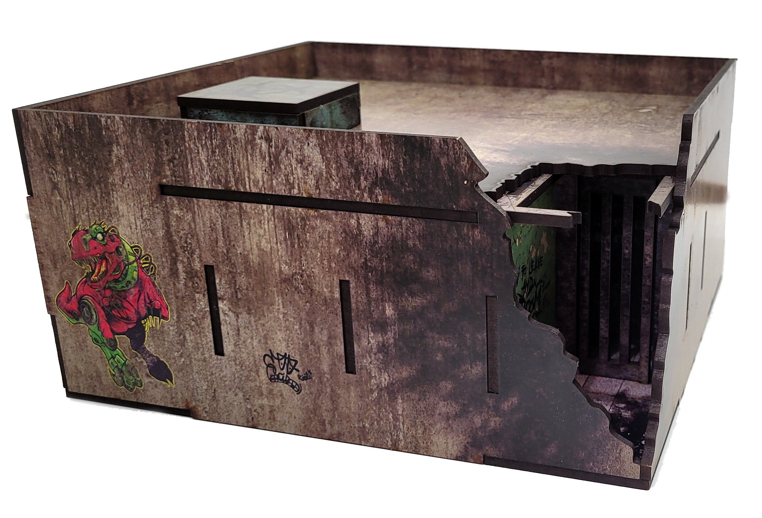 MDF 28mm Scale Pre Printed Urban Decay Police Station Warhammer ...