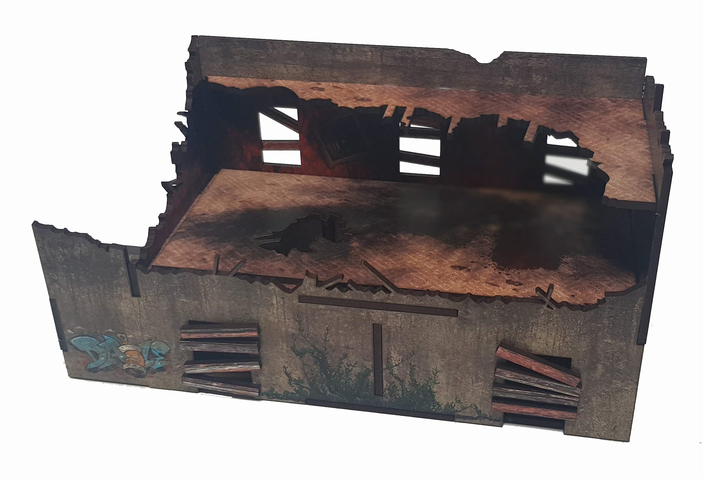 MDF 28mm Scale Pre Printed Urban Decay Shops Warhammer, Malifaux, Bolt ...