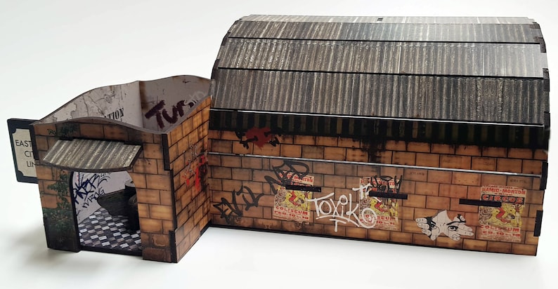 MDF 28mm Scale Printed Urban Decay Metro Station Warhammer, Malifaux ...