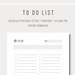 To Do List | Minimal to Do List | Simple Task List | Productivity ...