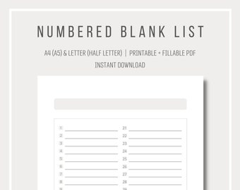 Printable Blank Chart | Blank List | Simple Daily and Weekly Chart ...
