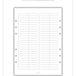 Blank List | Simple List Template | Printable List | Digital List | Two ...