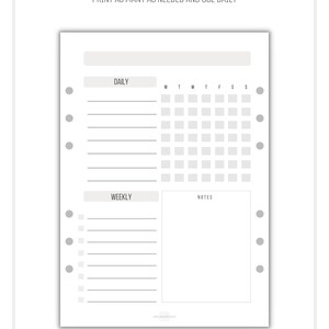 Printable Blank Chart | Blank List | Simple Daily and Weekly Chart ...