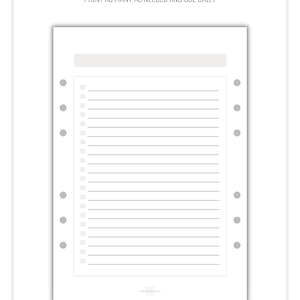 Printable Blank List | Simple List Template | Planner Insert ...