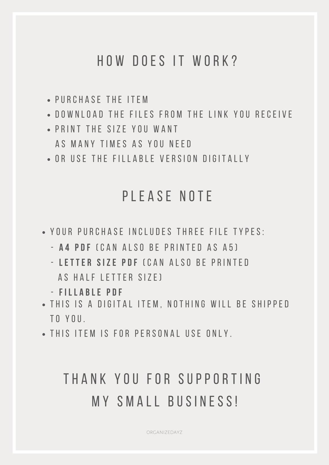 Numbered Blank List | Simple List Template | Printable List | Digital ...