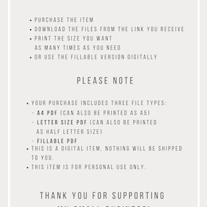 Numbered Blank List | Simple List Template | Printable List | Digital ...