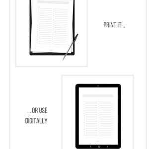 Printable Blank List | Simple List Template | Planner Insert ...
