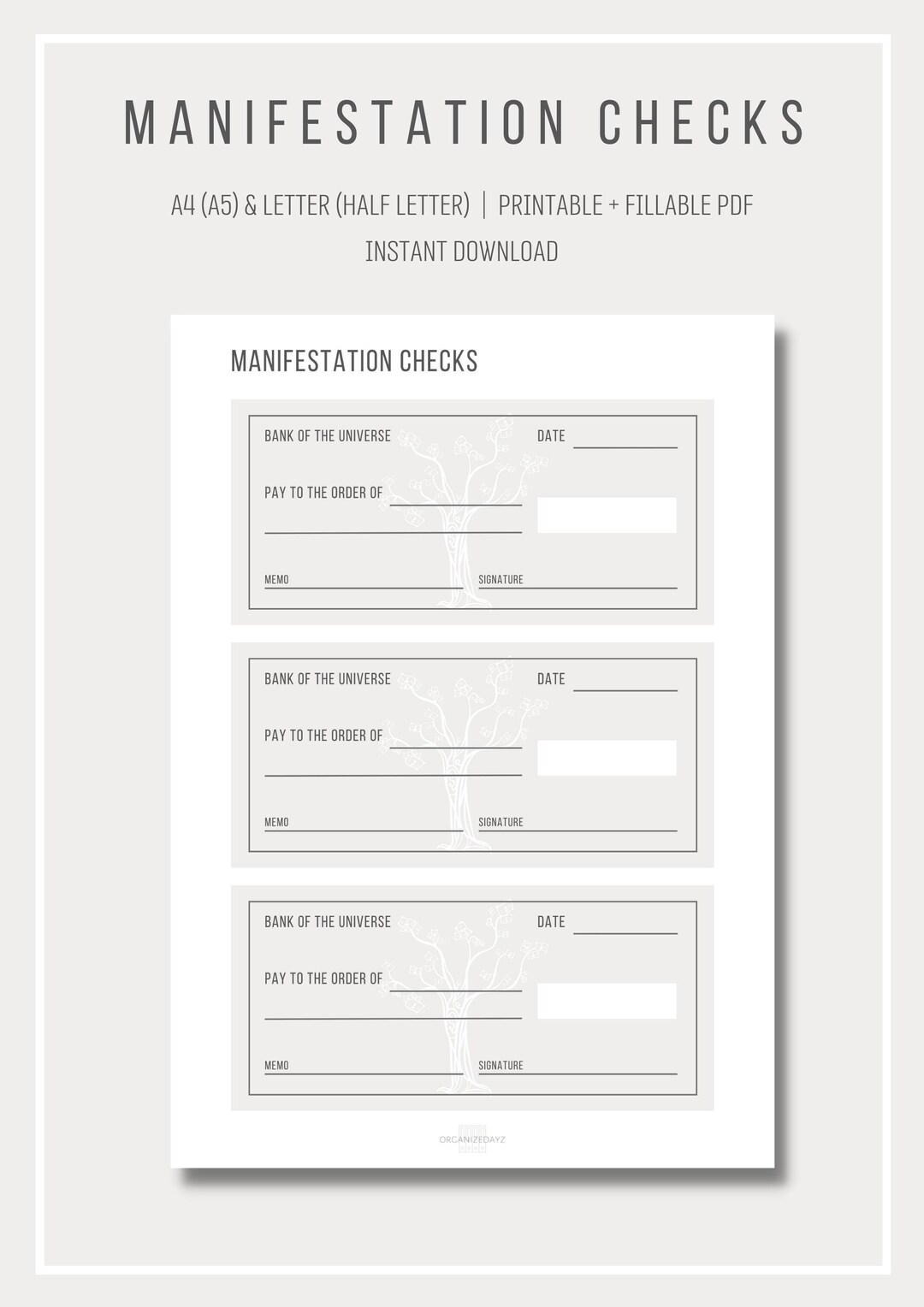 Manifestation Check | Vision Board Checks | Money Manifesting ...